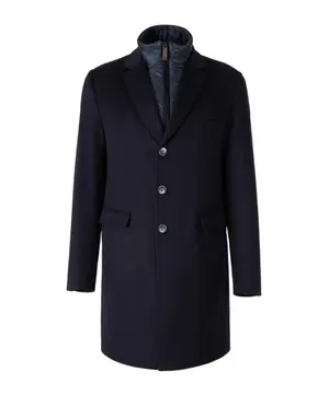 Herno Detachable-lining Buttoned Coat - Black