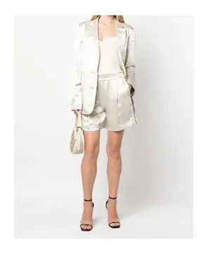 Helmut Lang Straight-cut Crinkled Shorts