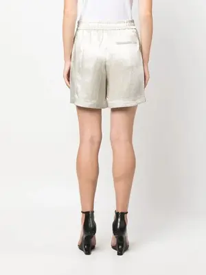 Helmut Lang Straight-cut Crinkled Shorts