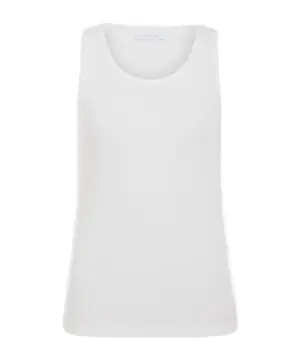Rabanne Logo-embroidered Tank Top - White