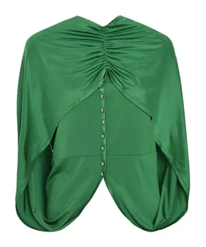 Rabanne Satin Blouse - Emerald Green