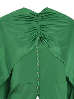 Rabanne Satin Blouse - Emerald Green