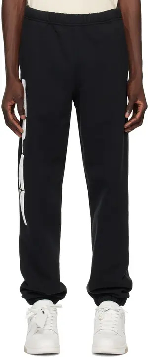 Heron Preston Logo-printed Elasticated Waistband Pants - Black