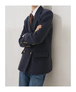 Brunello Cucinelli Double-breasted Knitted Blazer