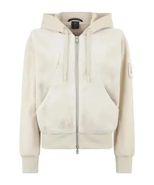 Moose Knuckles Rosylyn Zip-up Hoodie - Alabaster Color