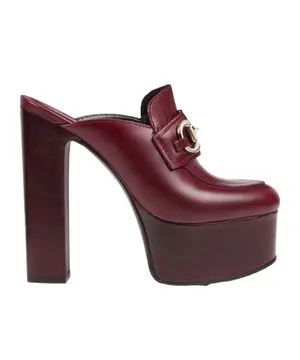 Gucci Platform Mule With Horsebit Detail - Ancora Red