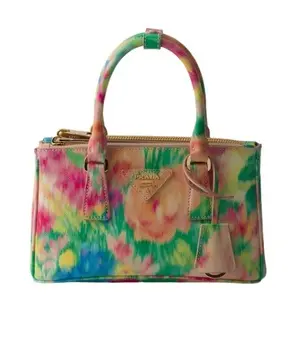 Prada Galleria Printed Saffiano Leather Mini-bag - Green