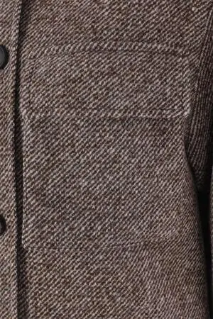 Brunello Cucinelli Mélange Diagonal Monili Embellished Coat