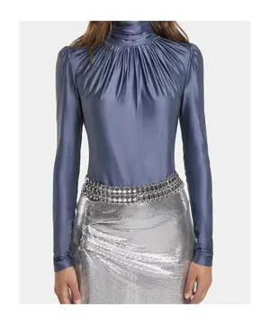 Rabanne High-neck Top - Grey