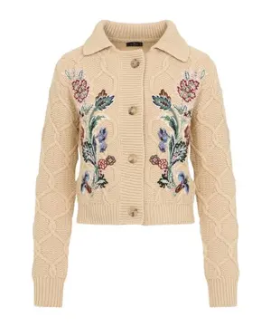 Etro Floral Embroidered Knitted Cardigan
