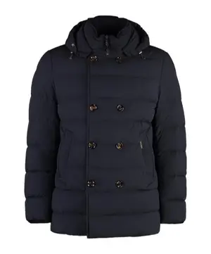 MOORER Double-breasted Down Jacket With Detachable Hood