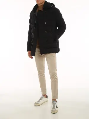 MOORER Double-breasted Down Jacket With Detachable Hood