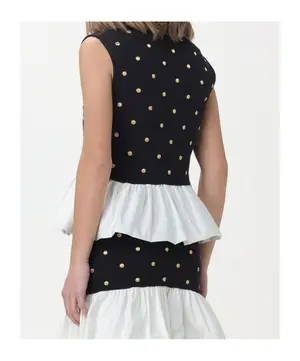 Nina Ricci Polka Dot Peplum Top