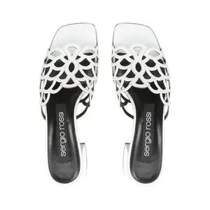 SERGIO ROSSI Square-headed High-heeled Sandals