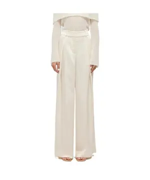 Simkhai Mercer Satin Trousers - White
