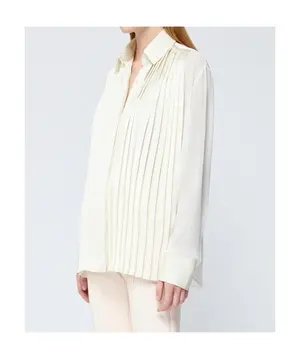 Simkhai Vinka Pleated-front Blouse