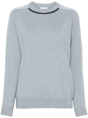 Brunello Cucinelli Monili Detailed Knitted Sweater