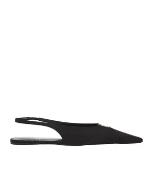 Saint Laurent Pointed Flat Slingback Sandals