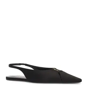 Saint Laurent Pointed Flat Slingback Sandals