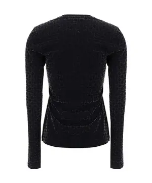 Givenchy Allover Logo Printed Long-sleeved Top