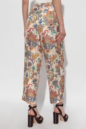 Etro Patterned Wide-leg Trousers