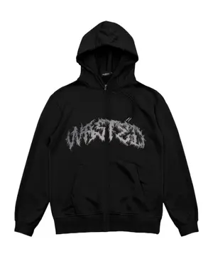 WASTED PARIS Long-sleeved Zip-up Hoodie With Pockets