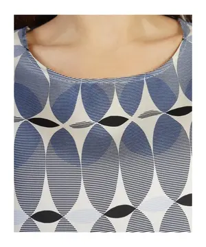 Lorena Antoniazzi Geometric Print Silk T-shirt - Gray