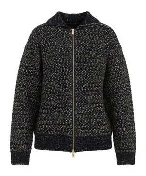 Fabiana Filippi Textured Zip-up Long Sleeve Jacket