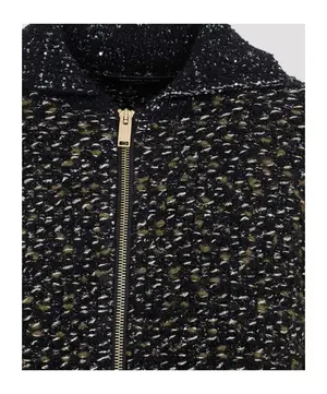 Fabiana Filippi Textured Zip-up Long Sleeve Jacket