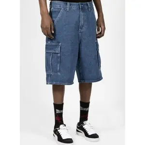 WASTED PARIS Belt Loop Denim Cargo Shorts