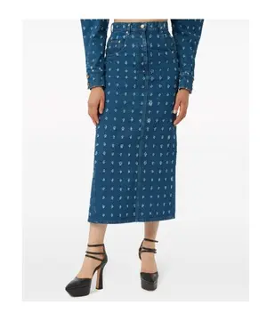 Nina Ricci Distressed Denim Skirt