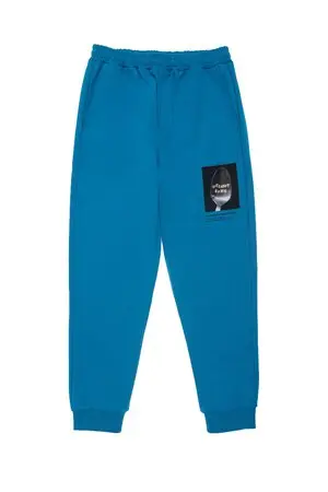 Helmut Lang Photographic-print Cotton Track Pants - Blue