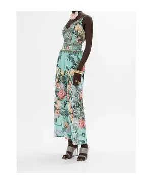 Camilla Pleated Wide-leg Pants