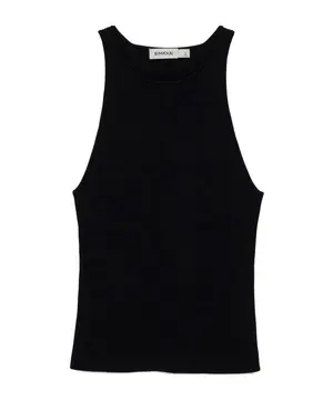 Simkhai Reza Ribbed Racerback Tank Top - Black