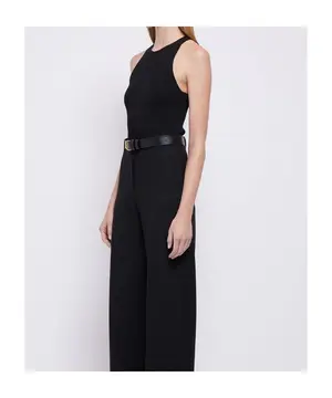 Simkhai Reza Ribbed Racerback Tank Top - Black