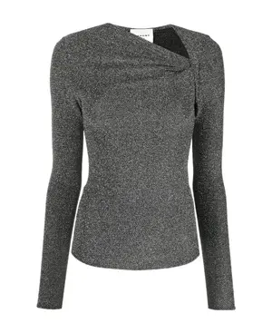 Isabel Marant Étoile Shimmer Asymmetric-neck Top - Black