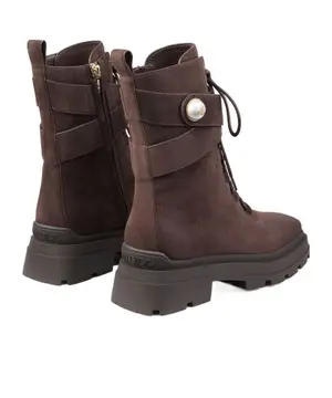JIMMY CHOO Noemi 45 Logo Plaque Combat Boots