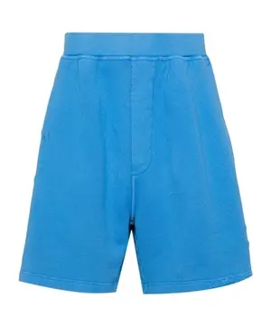 Dsquared2 Elastic Waist Shorts With Logo Print - Sky Blue