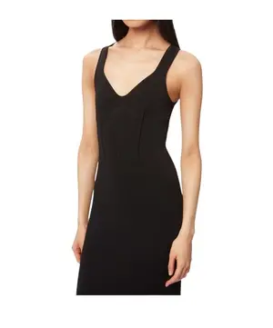 Nina Ricci Corset-style Maxi Dress With V-neck And Back Slit