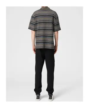 Missoni Zigzag Bowling-cut Knitted Shirt