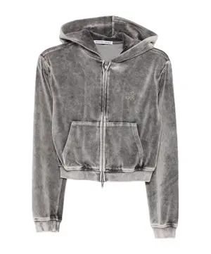 Alexander Wang Zip-up Hoodie - Gray