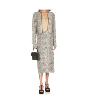 Fabiana Filippi Long-sleeved Knitted Cardigan - Black/white