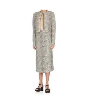 Fabiana Filippi Long-sleeved Knitted Cardigan - Black/white