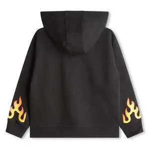Hugo Boss Flame-print Zip-up Hoodie