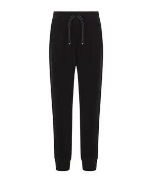 Emporio Armani Drawstring Jersey Track Pants - Black