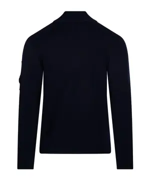 C.P. COMPANY Lens Detailed Half-zip Knit Jumper
