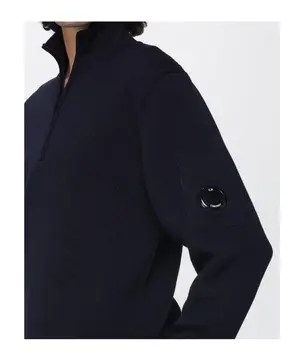 C.P. COMPANY Lens Detailed Half-zip Knit Jumper