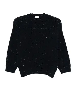 Peserico Sequin-embellished Wool Sweater - Black