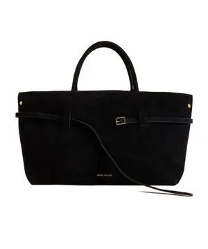 Manu Atelier Buckle Detailed Top Handle Bag - Black