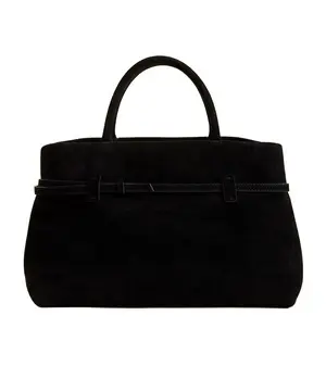 Manu Atelier Buckle Detailed Top Handle Bag - Black